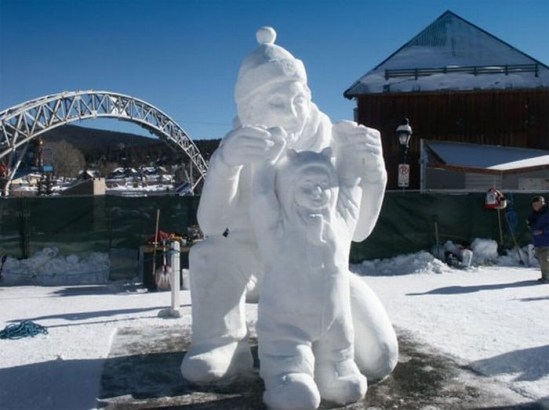 The Enchanting Winter Wonderland of Snow Sculpture | The Lone Girl in a ...